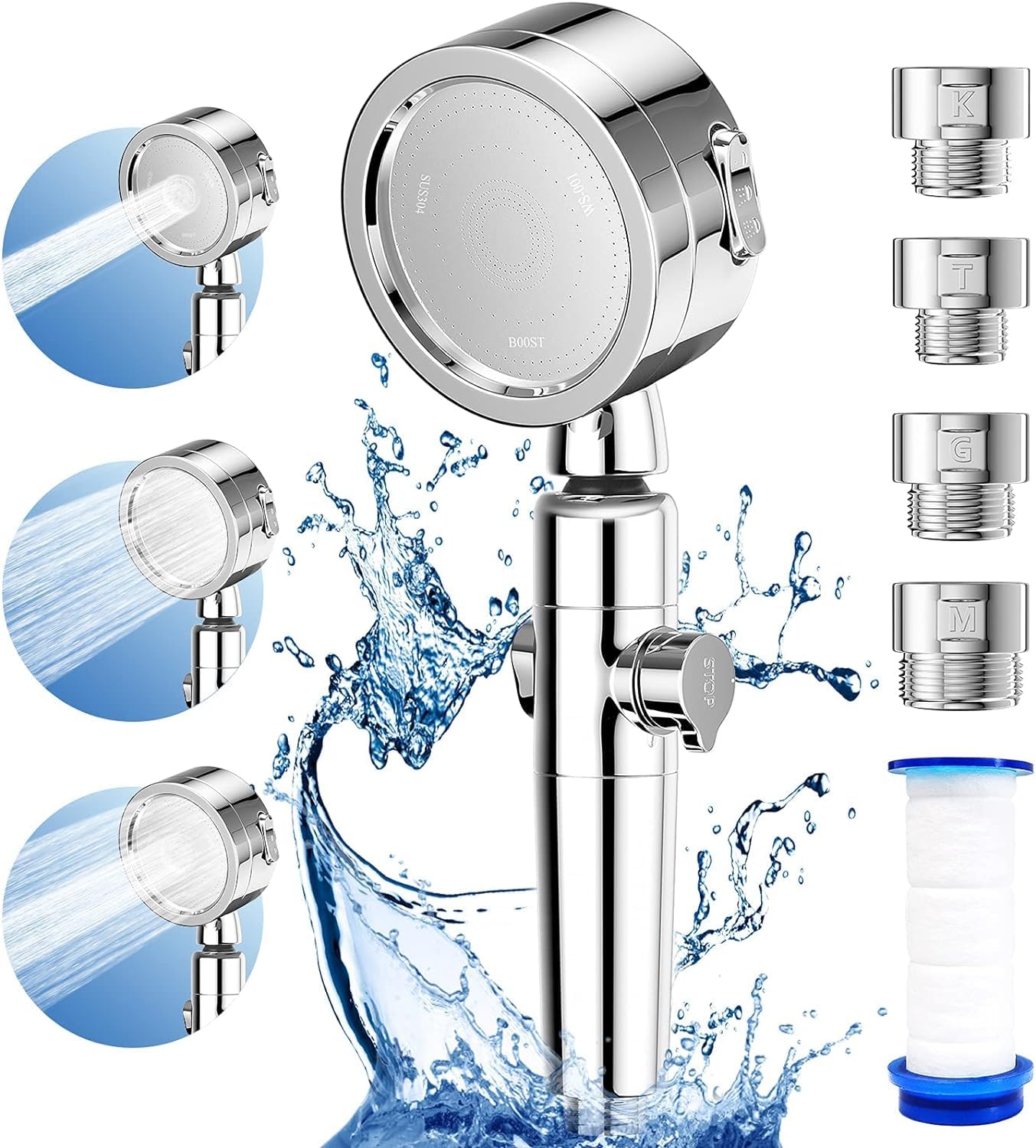 Mua Shower Head, 80% Water Saving, Chlorine Removal, 3 Modes, Water ...