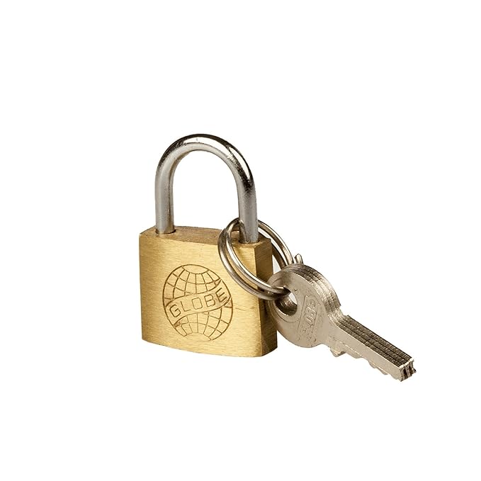 Globe 20MM Lock(5Pcs Pack) Pressing Brass Padlock with 3 Keys Sutable ...