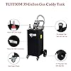 TUFFIOM 35 Gallon Gas Caddy w/Wheels & 11.9ft Hose, Fuel Transfer ...