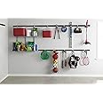 Amazon.com: Rubbermaid 20-Piece FastTrack Garage Wall-Mounted Storage Kit, 5 Rails and 15 Hooks ...