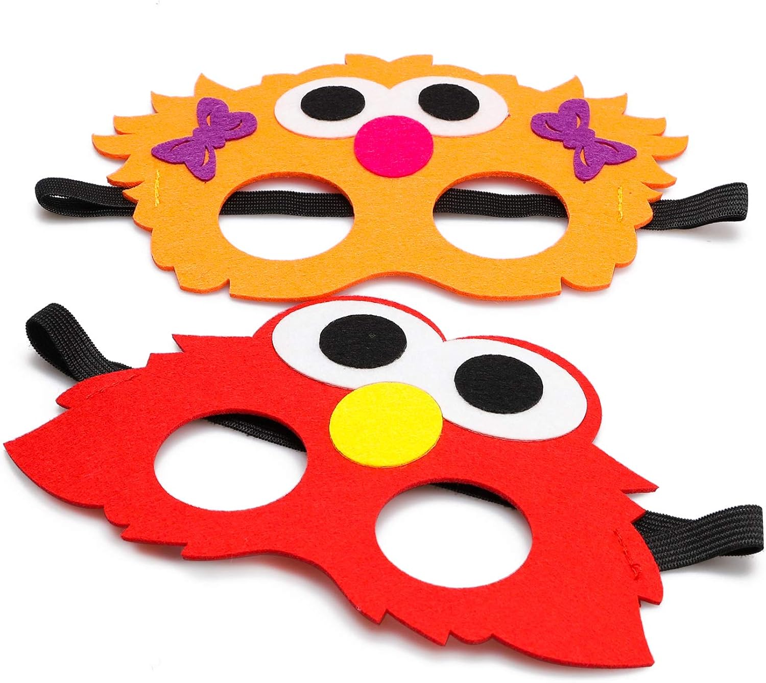 MALLMALL6 12Pcs Elmo Masks Cookie Monster Felt Mask Dress Up Costumes ...