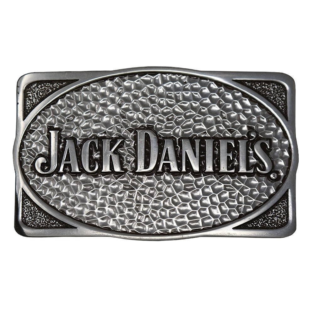 Amazon.com: Jack Daniels Brand Rectangular Silver Belt Buckle - 5048JD ...