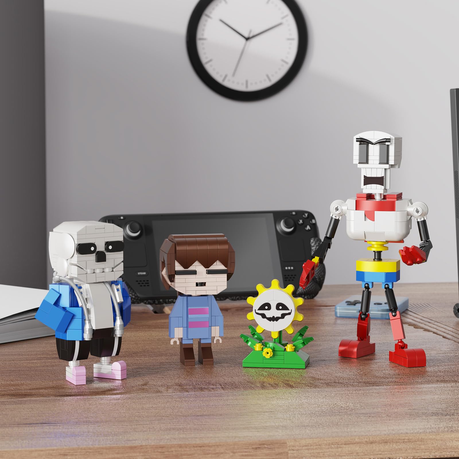 Undertale Action Figures Building Set 4 In 1, Horror Game Blue And Red ...