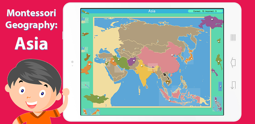 Montessori Geography - Asia - Learn the countries of Asia with ...
