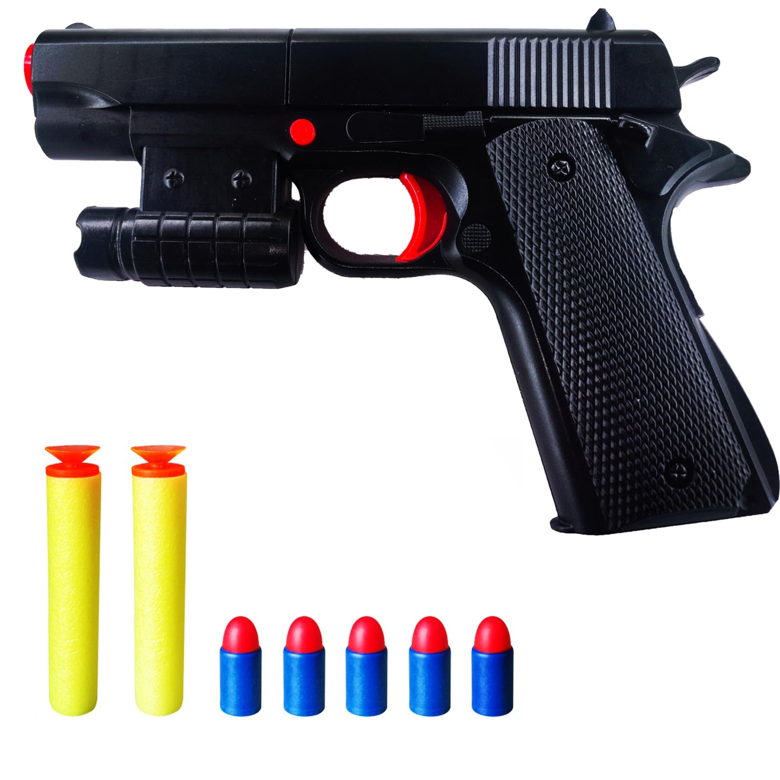 Tomioziey Kid Toy Gun Realistic Scale Colt M1911A1 Rubber Bullet Pistol ...