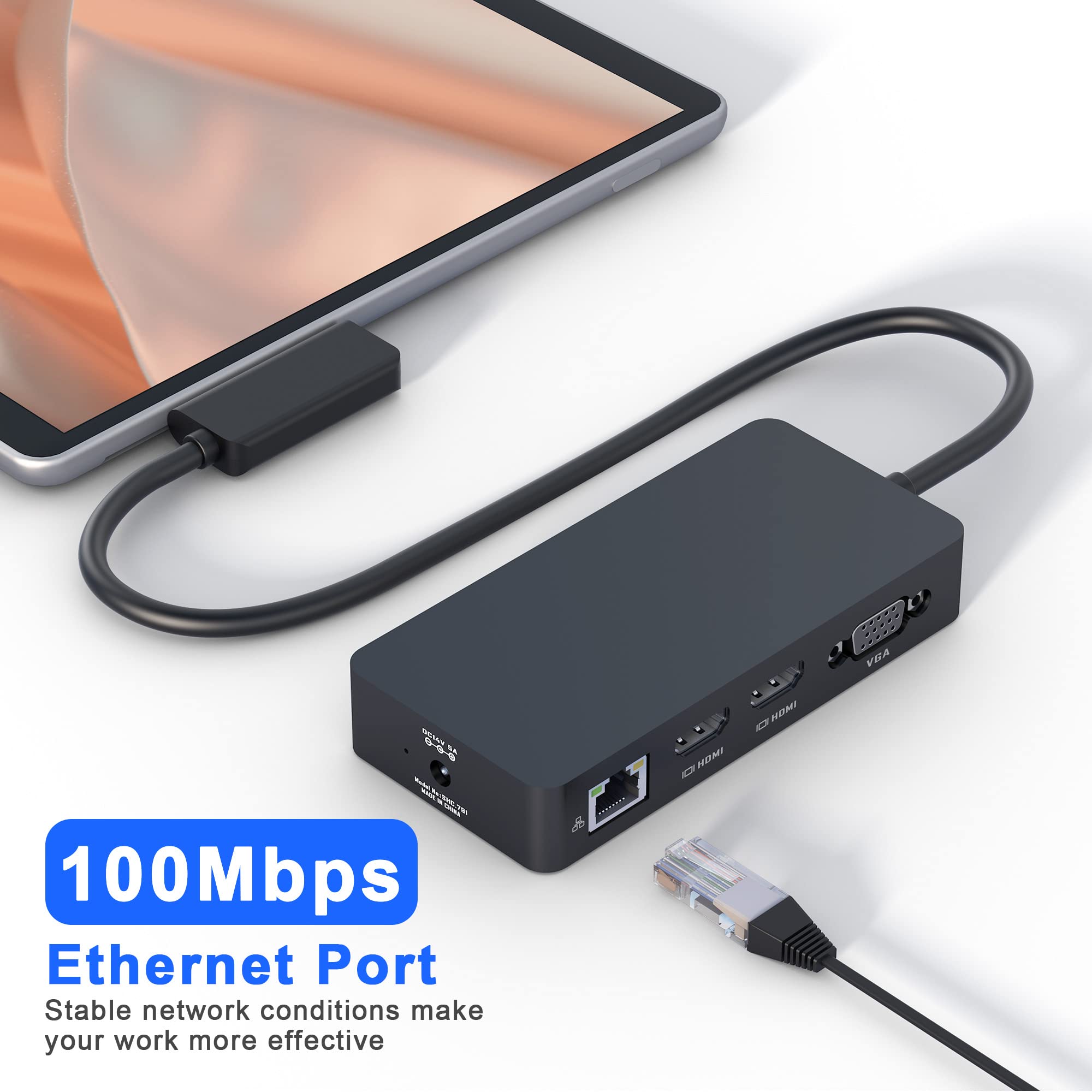 Microsoft Surface Docking Station, 12 In 1 Triple Display Surface Dock ...