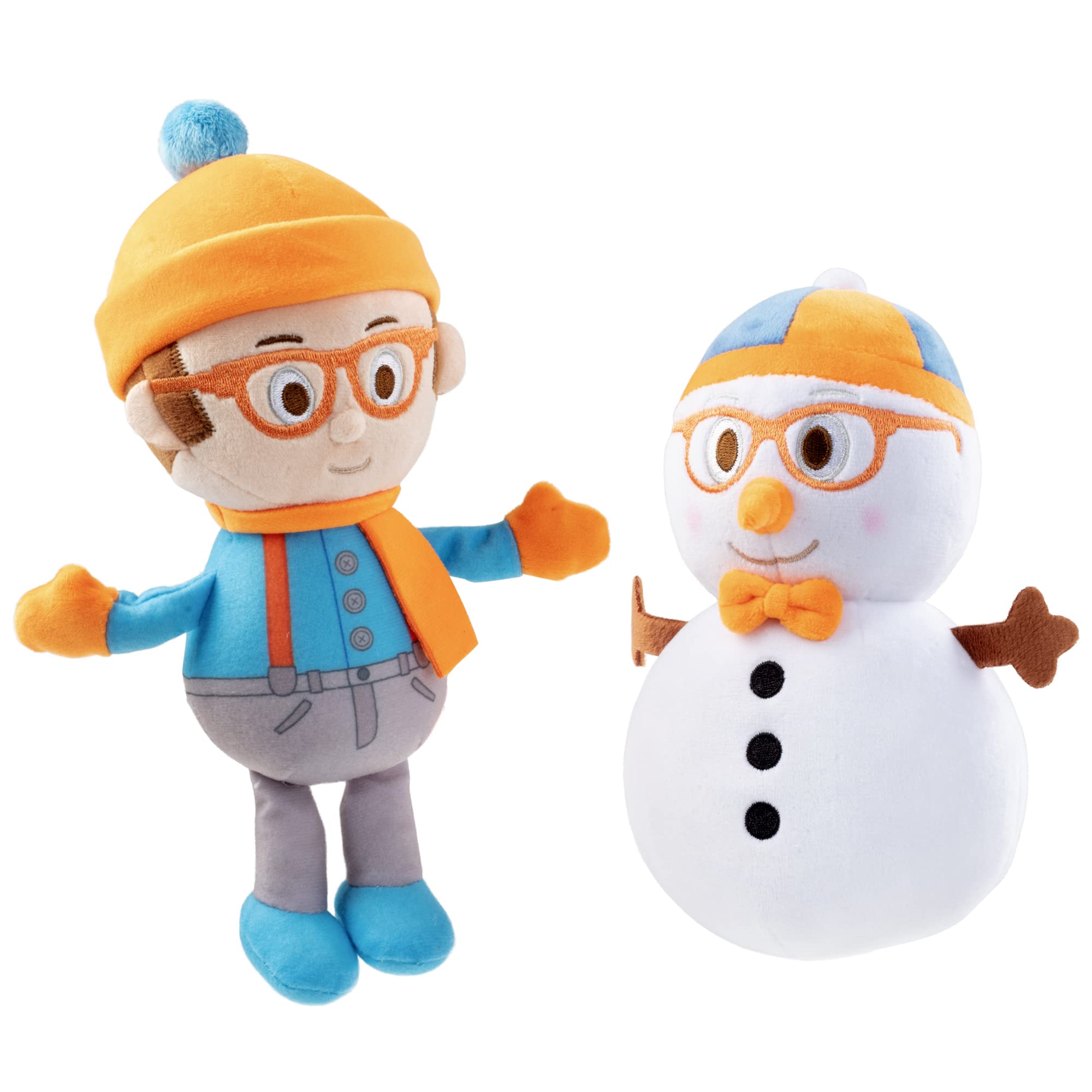 Blippi 7" Winter Blippi & Snowman Plush Figures, 2-Pack Set ...