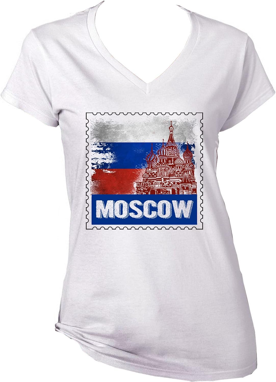 teesquare1st Women's Moscow Russia White Tshirt T-Shirt: Amazon.co.uk ...