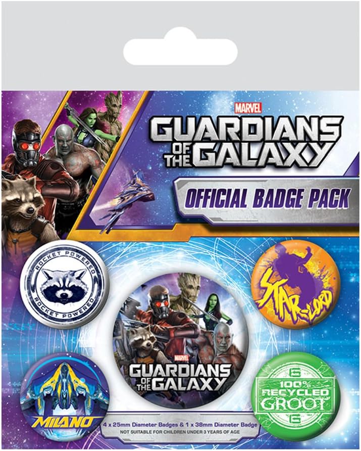 Guardians of the Galaxy Pin Badges 5-Pack: Amazon.co.uk: Kitchen & Home