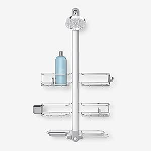 Amazon.com: simplehuman Adjustable Shower Caddy XL With Extendable Neck ...