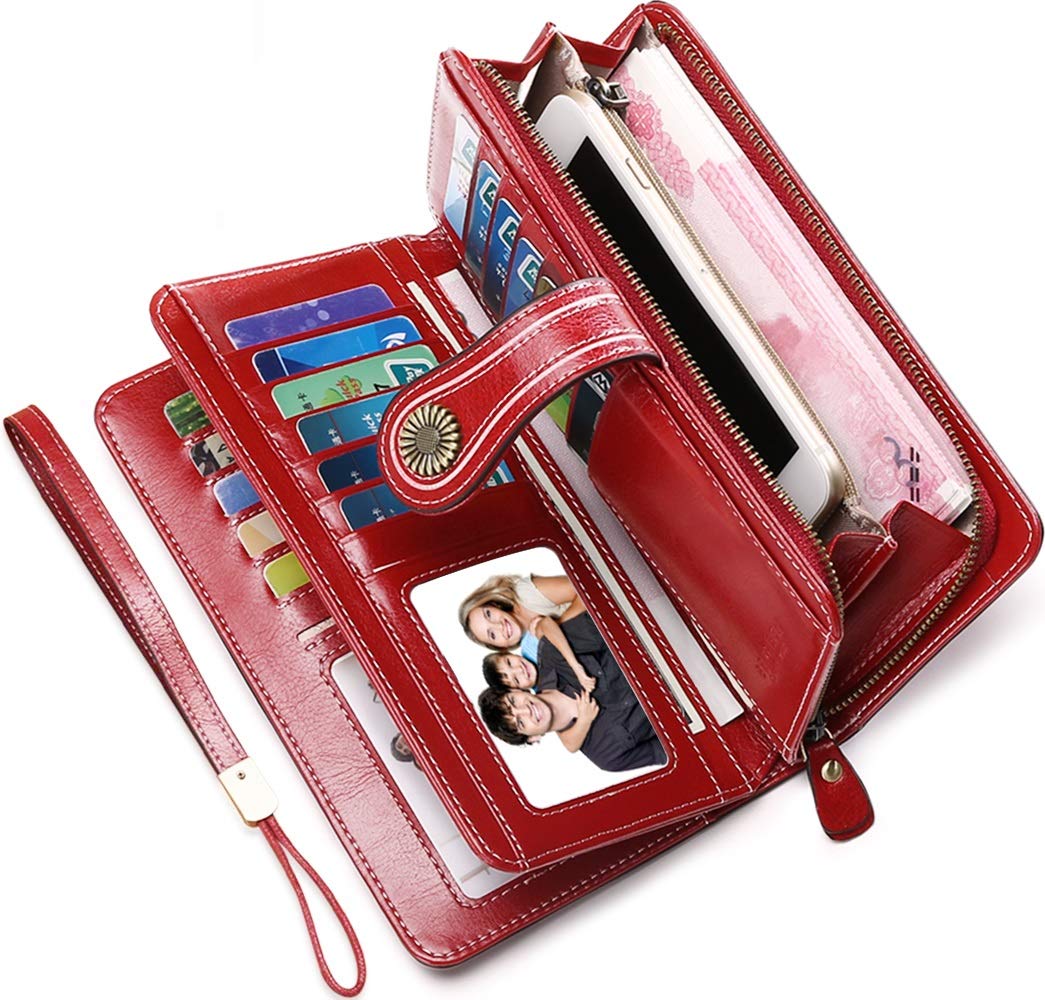 Billeteras Mujer Grand con Muchos Bolsillos Carteras Largo Mujer XXL ...