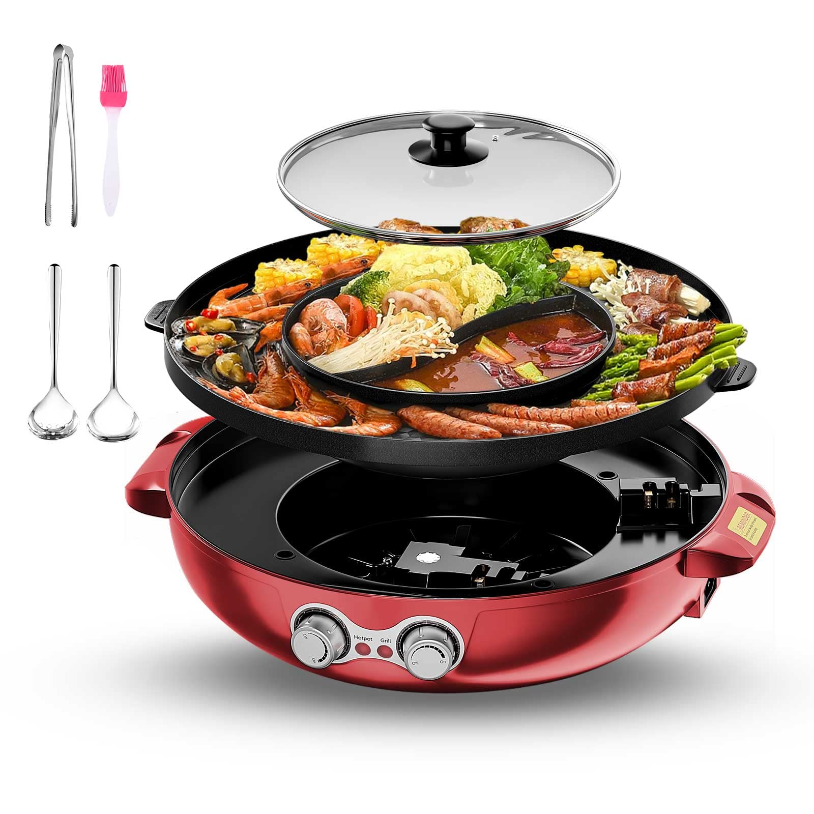 Mua ANKYNE Hot Pot with Grill, Electric Hot Pot with Dual Temperature ...