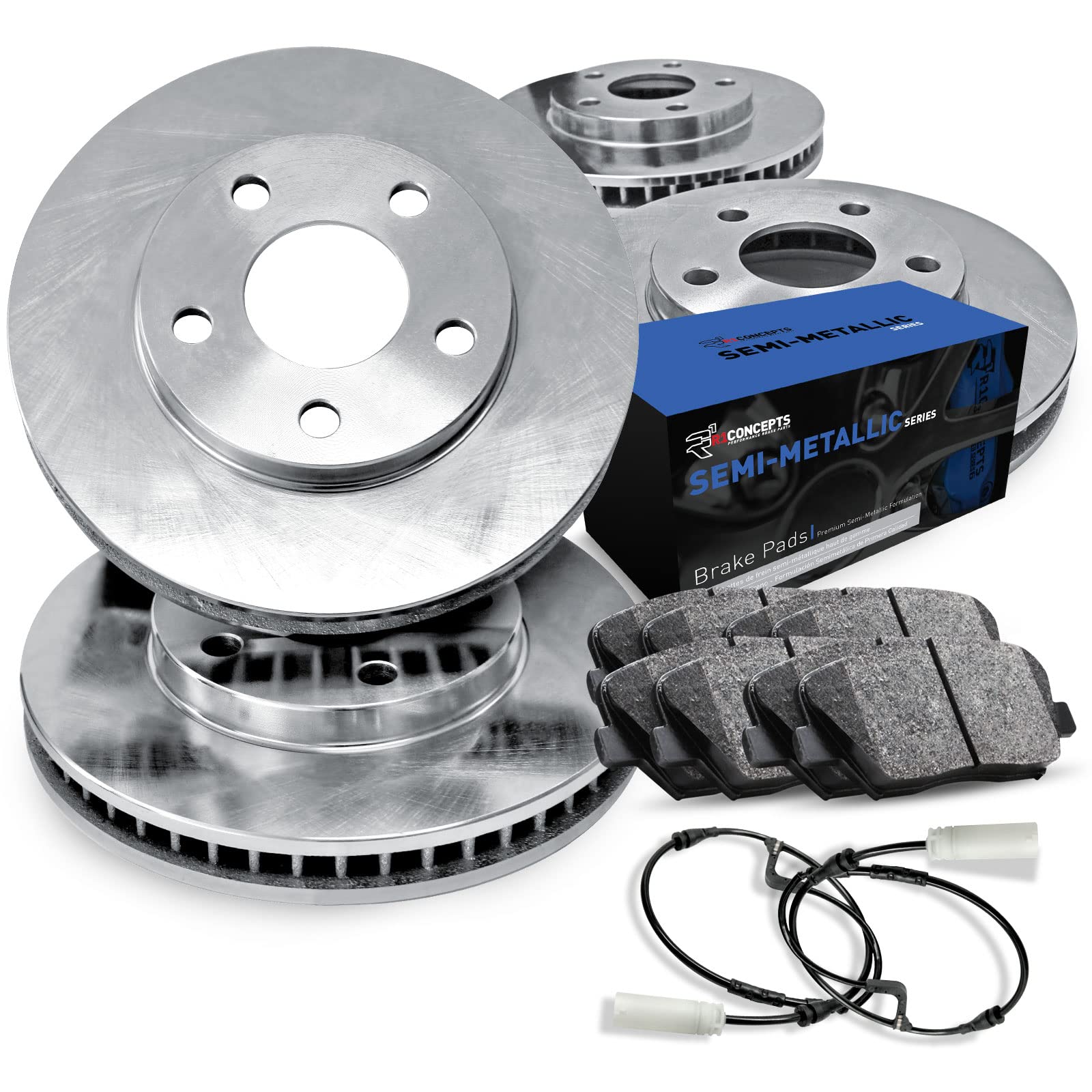 R1 Concepts Front Rear Brakes and Rotors Kit |Front Rear Brake Pads ...