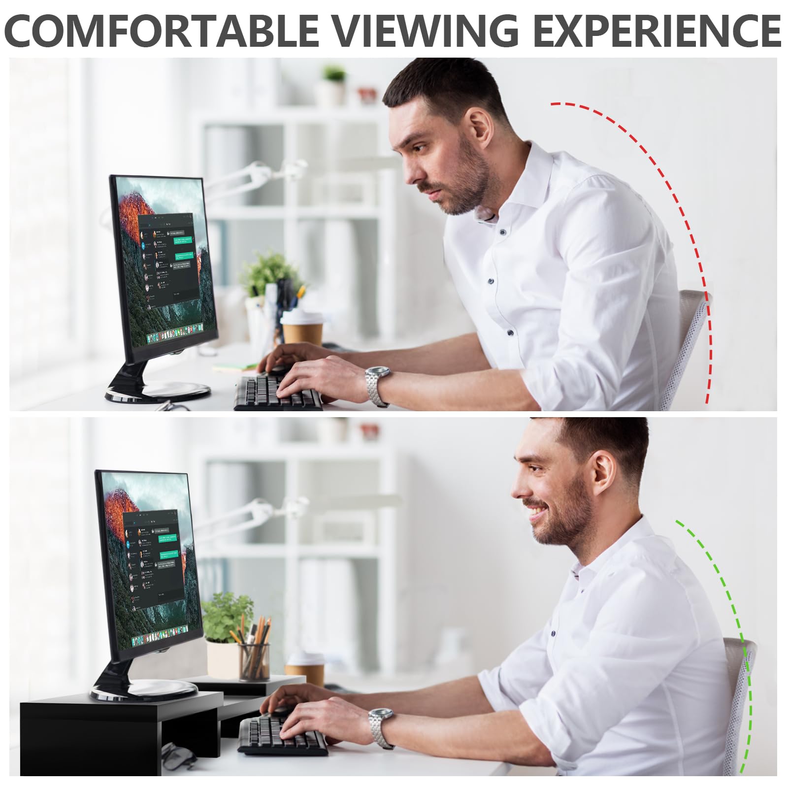 Mua TAVR Dual Monitor Stand Riser Office Desktop Organizer Stand for 2 ...