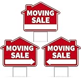 Amazon.com : 2PC Garage Sale Yard Sign with Stakes, 17 Inches by 13 ...