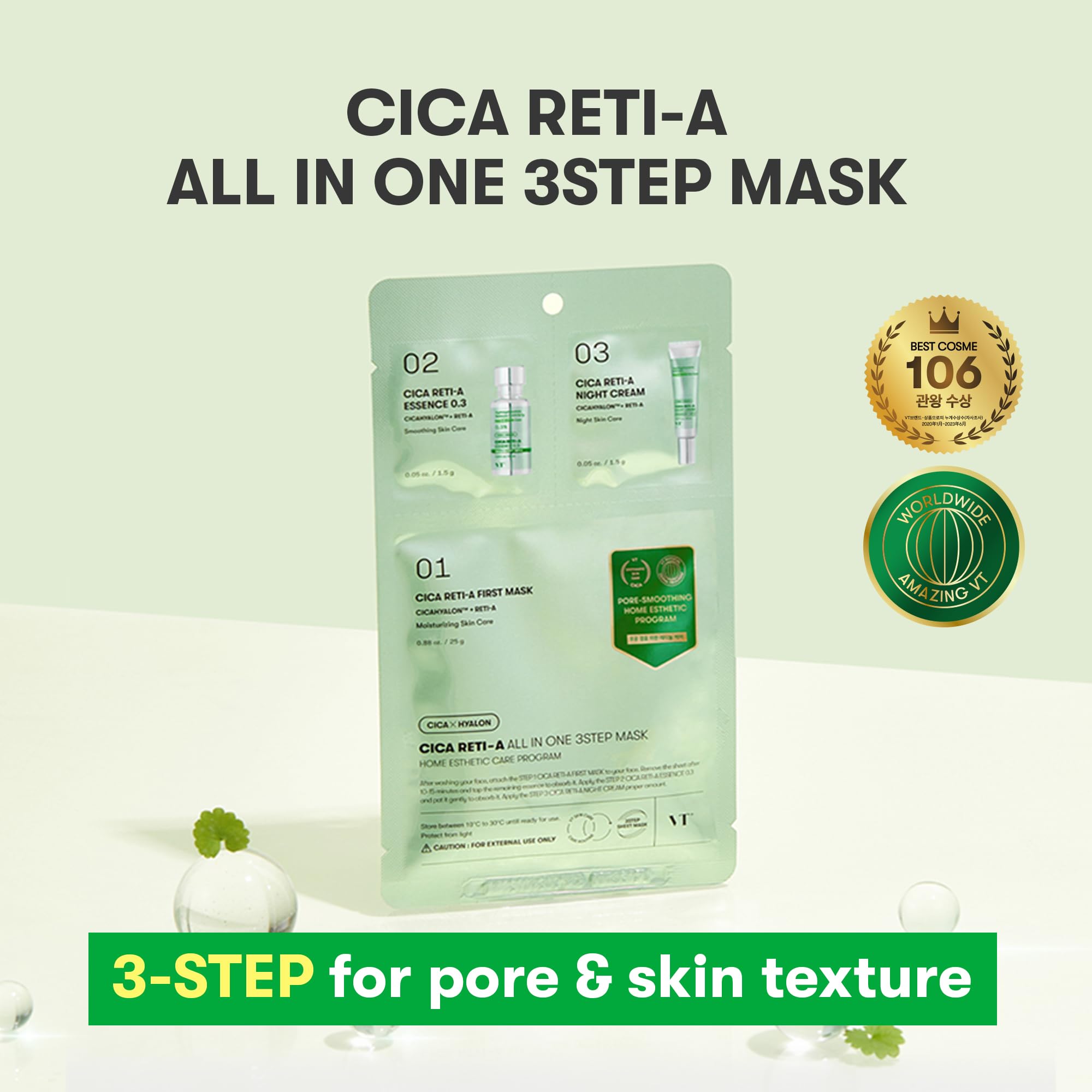 Mua VT COSMETICS Cica Reti-A All-In-One 3-Step Sheet Mask trên Amazon ...