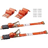 Amazon.com: UTV Wheel Chock Tie-Down Kit - 4,500lb Break Strength Heavy Duty Trailer Tire Straps ...