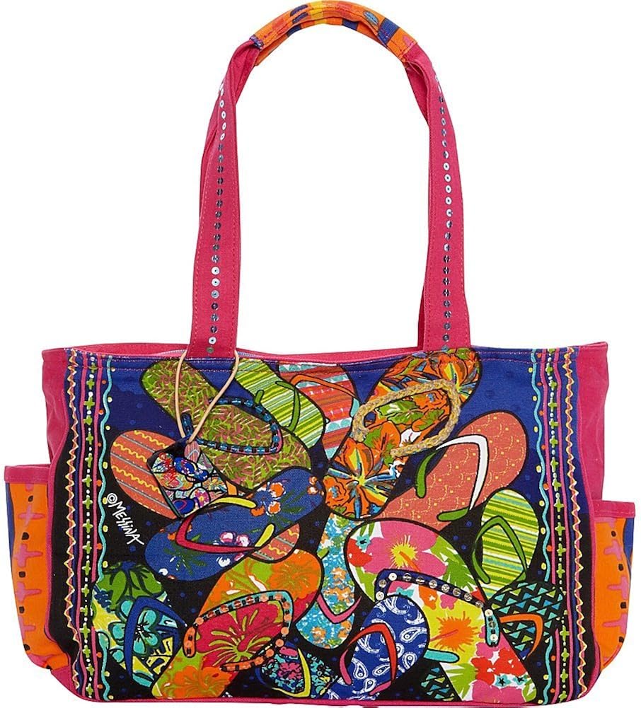 Sun N' Sand Michael Messina Summer Fun Medium Tote Bag 1272: Handbags ...