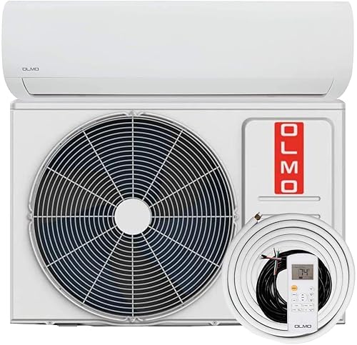 OLMO Alpic 9,000 BTU, 208/230V Ductless Mini Split Air Conditioner Heat ...