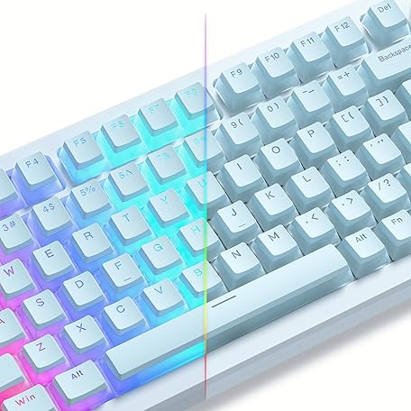 Mua Womier Pudding Keycaps, Blue PBT Keycaps 100 Percent Keyboard 130 ...