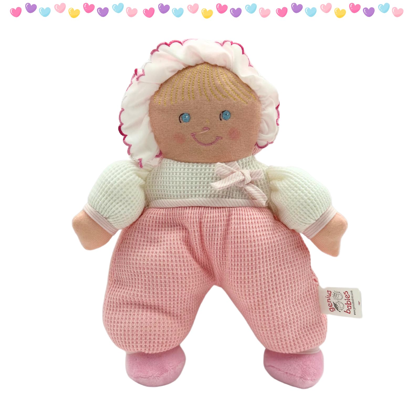 Genius Baby Toys Cuddly Squishy Soft Doll - Pink Thermal Baby First ...