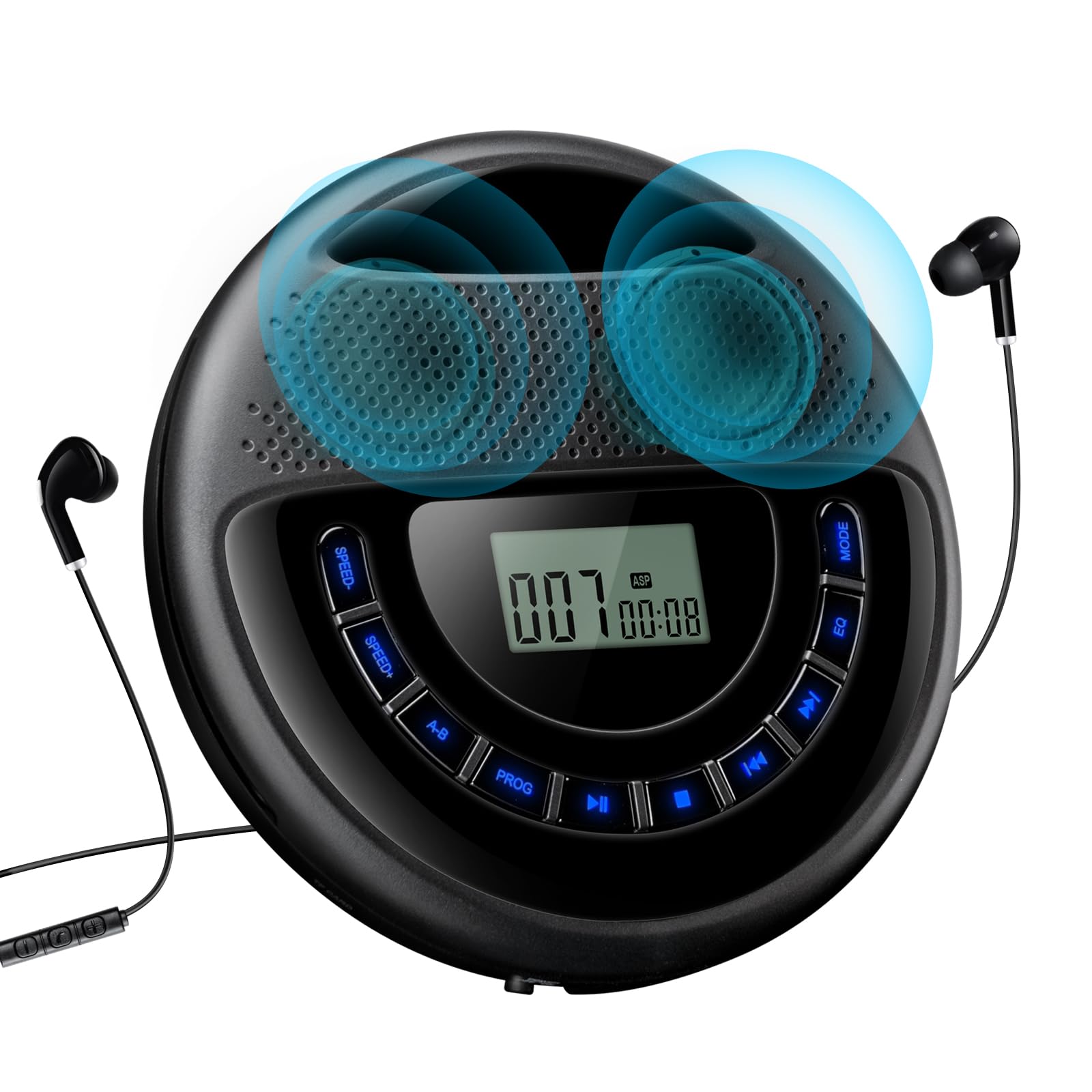 Mua Gueray CD Player, Portable, Built-in Speaker, 1400 mAh Rechargeable ...