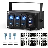 Amazon.com: Nilight 6 Gang Rocker Switch Box 12V SPST ON Off PD Type C ...