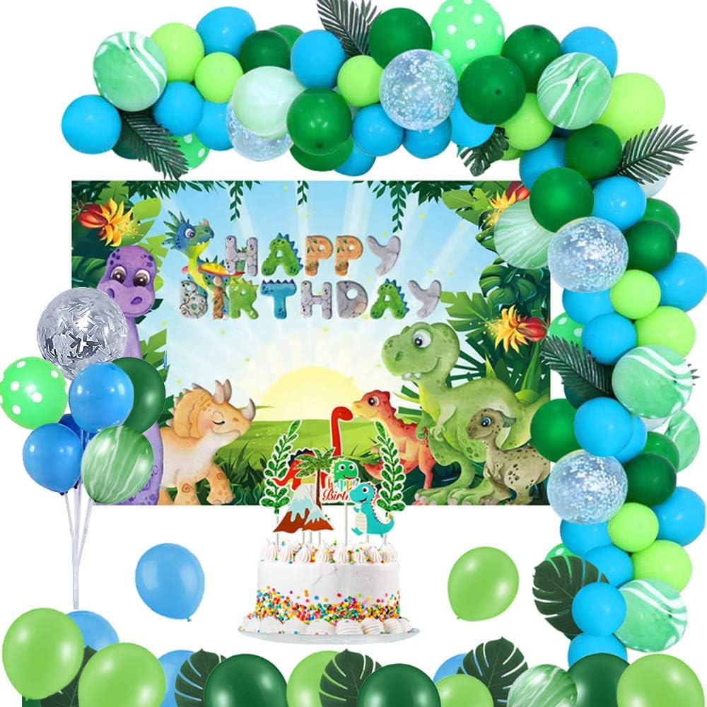 specool Dinosaur Balloons Birthday Party Decorations with Decoration ...