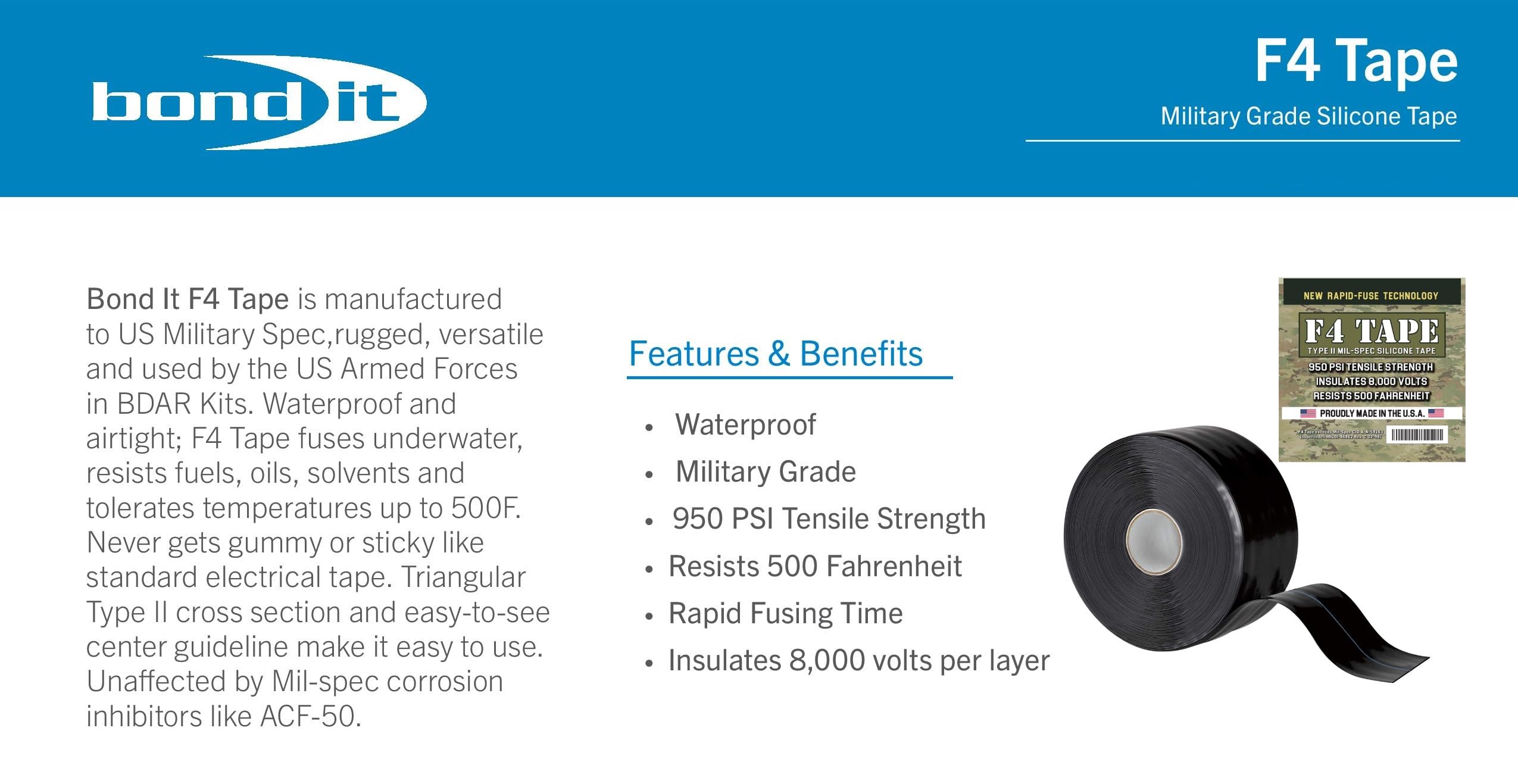 Mua Bond It F4 Emergency Self-Fusing Silicone Tape, Repair Plumbing ...