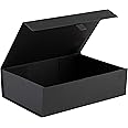 Amazon.com: Hard Black Gift Box With Magnetic Closure Lid 10.5"x7"x3 ...