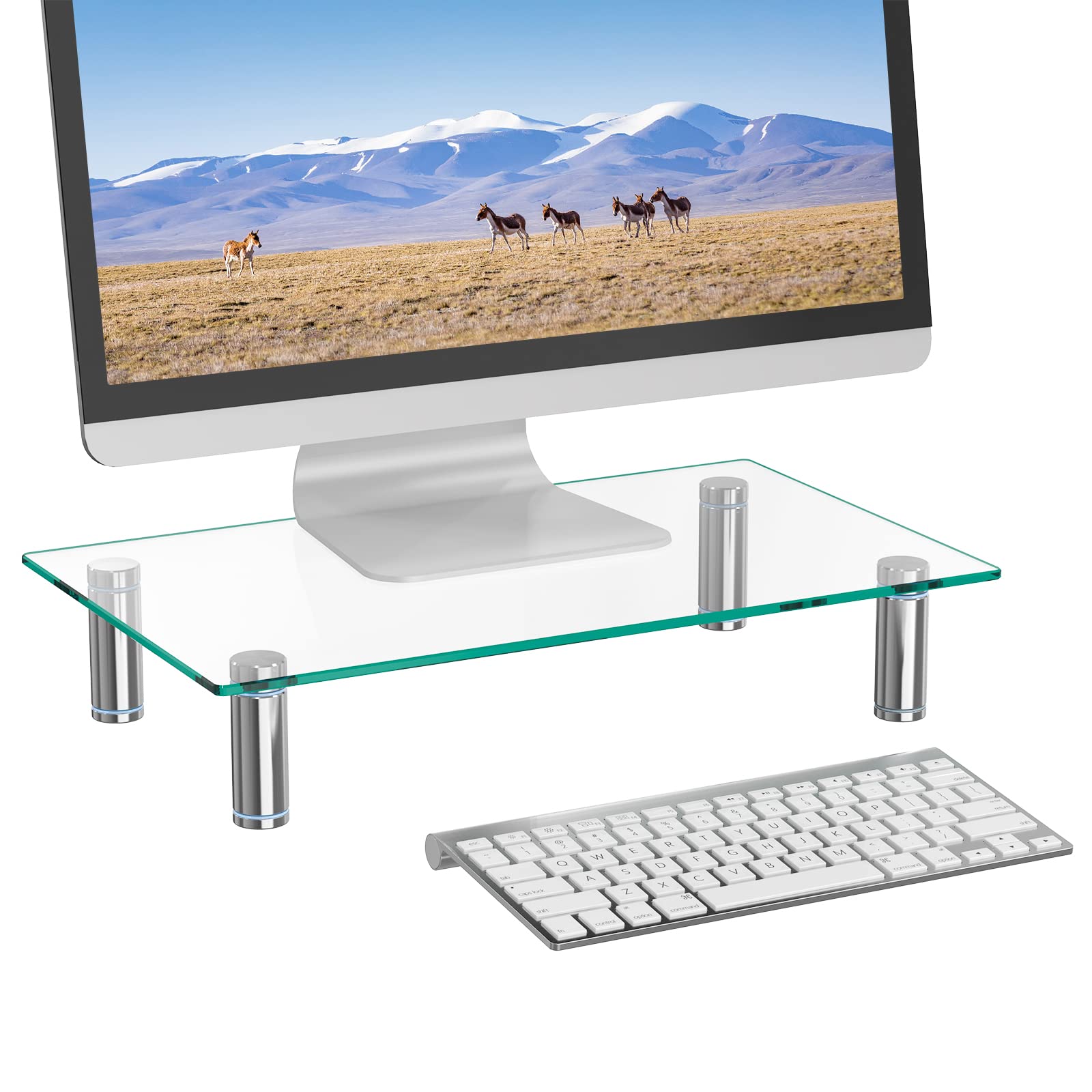 Mua WALI Glass Monitor Stand Riser for Desk,Height Adjustable Computer ...