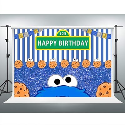 Buy Blue White Stripes Cookie Backdrop - 7x5ft at Ubuy Australia