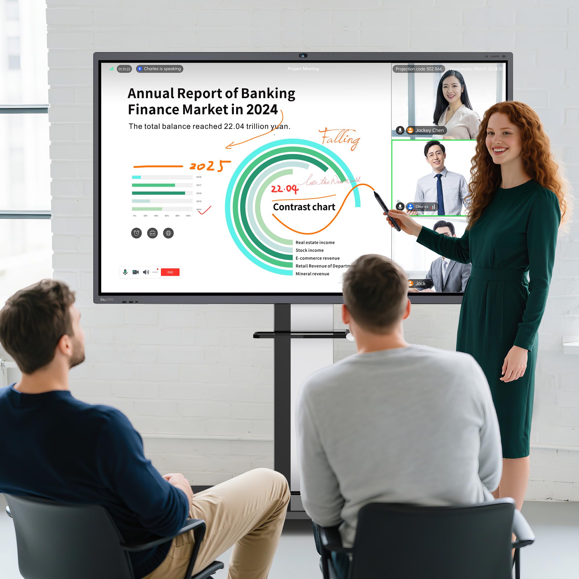 Horion 86" Smart Board 4k Interactive Display Digital Whiteboard With ...