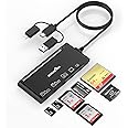 Amazon.com: USB C Lightning USB3.0 Multi Card Reader for SD CF XD MS Micro SD TF, 7 in 1 Memory ...