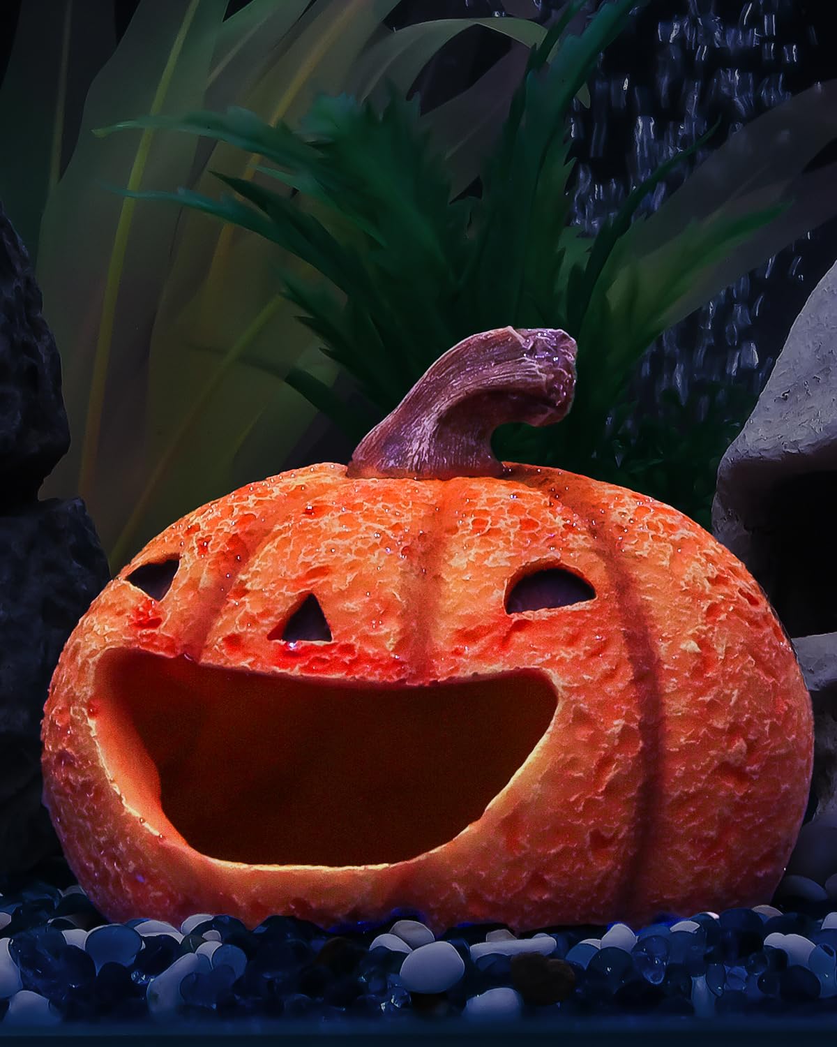 Mua Halloween Aquarium Decoration Resin Pumpkin House Ornament ...