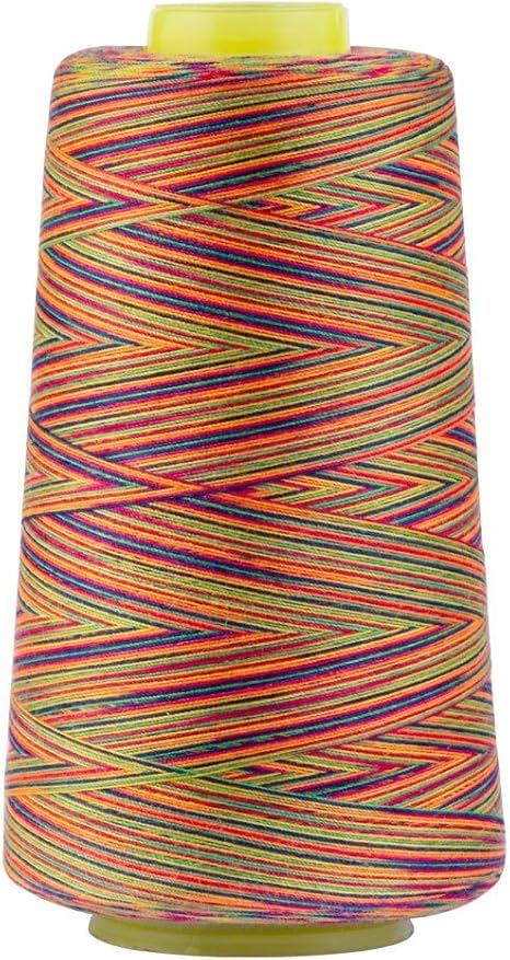 Rainbow Sewing Thread 100% Polyester Hand Quilting Embroidery Sewing ...