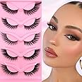 Amazon.com: Lecerent Fox Eye Lashes Wispy Eyelashes 18mm Cat-Eye Lashes ...