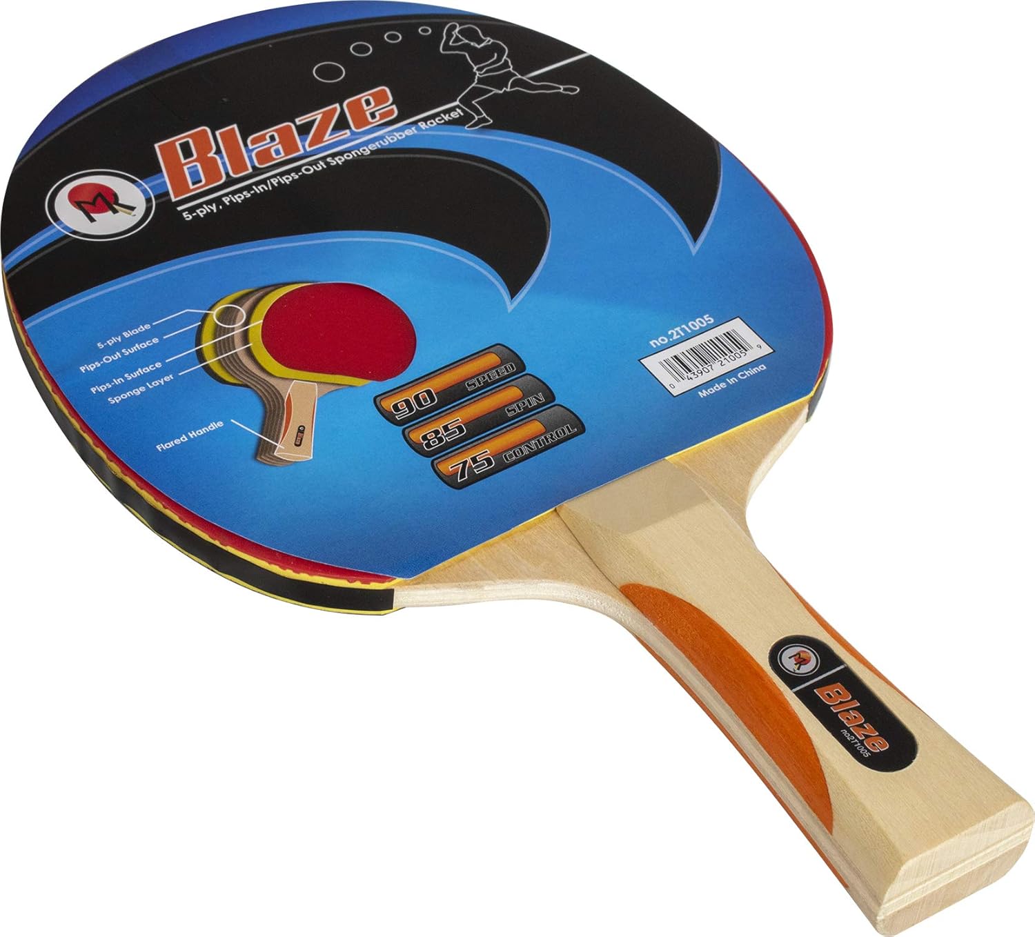 Amazon.com : Martin Kilpatrick Blaze Ping Pong Paddle - Combination ...