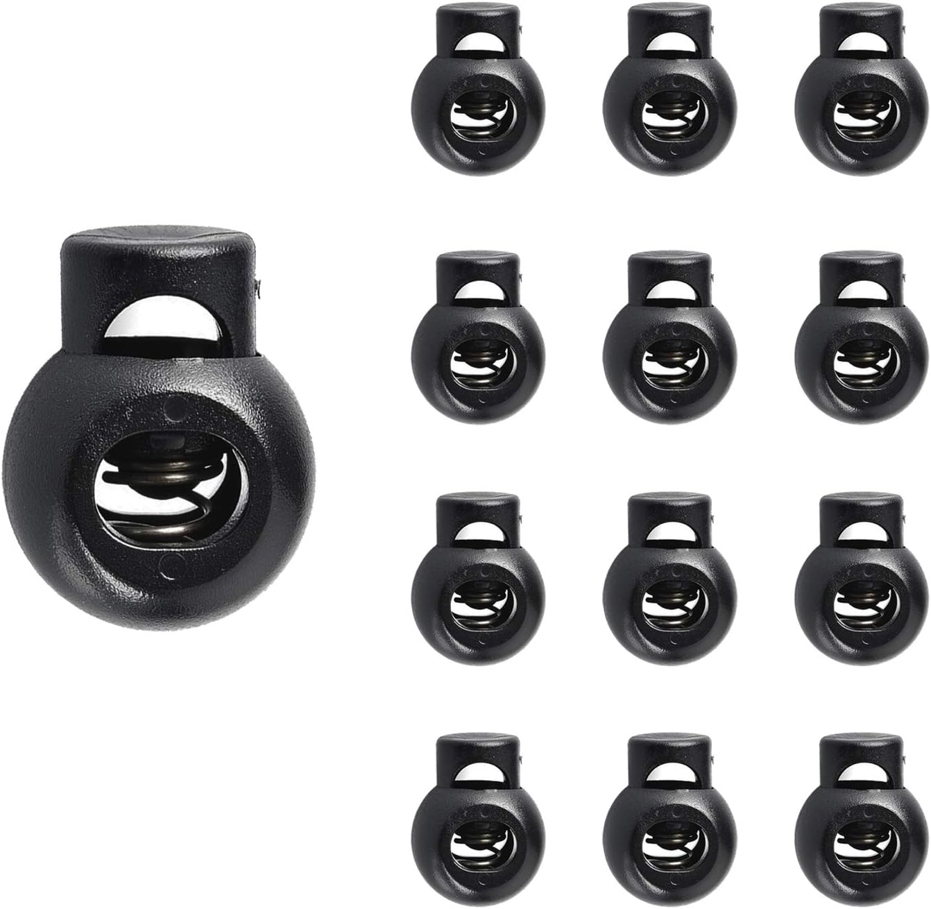 The Bead Shop Single Hole Round Cord Locks With Spring Loaded Push ...