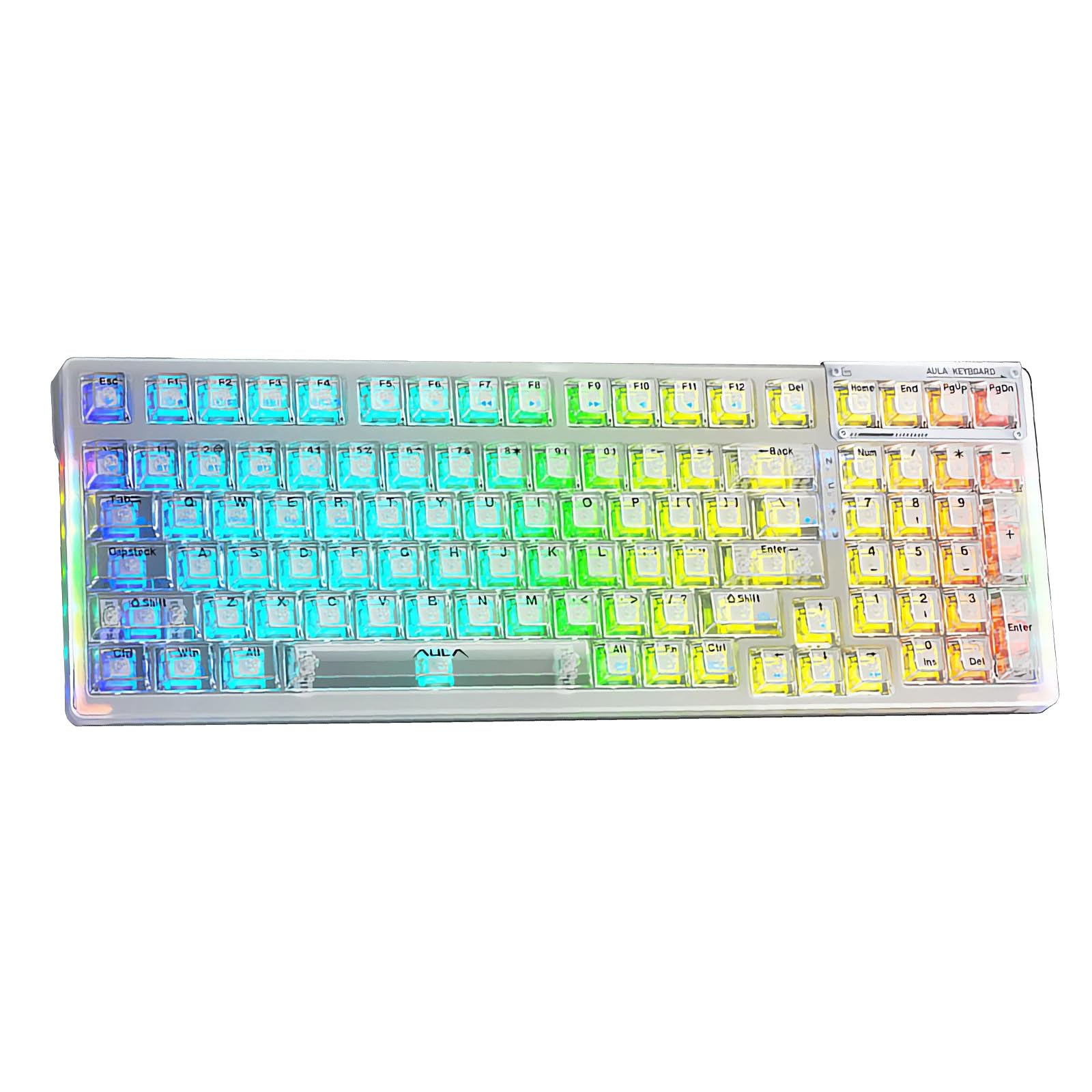 Mua F98 Wireless Mechanical Keyboard with Transparent Keycaps, 99 Keys ...