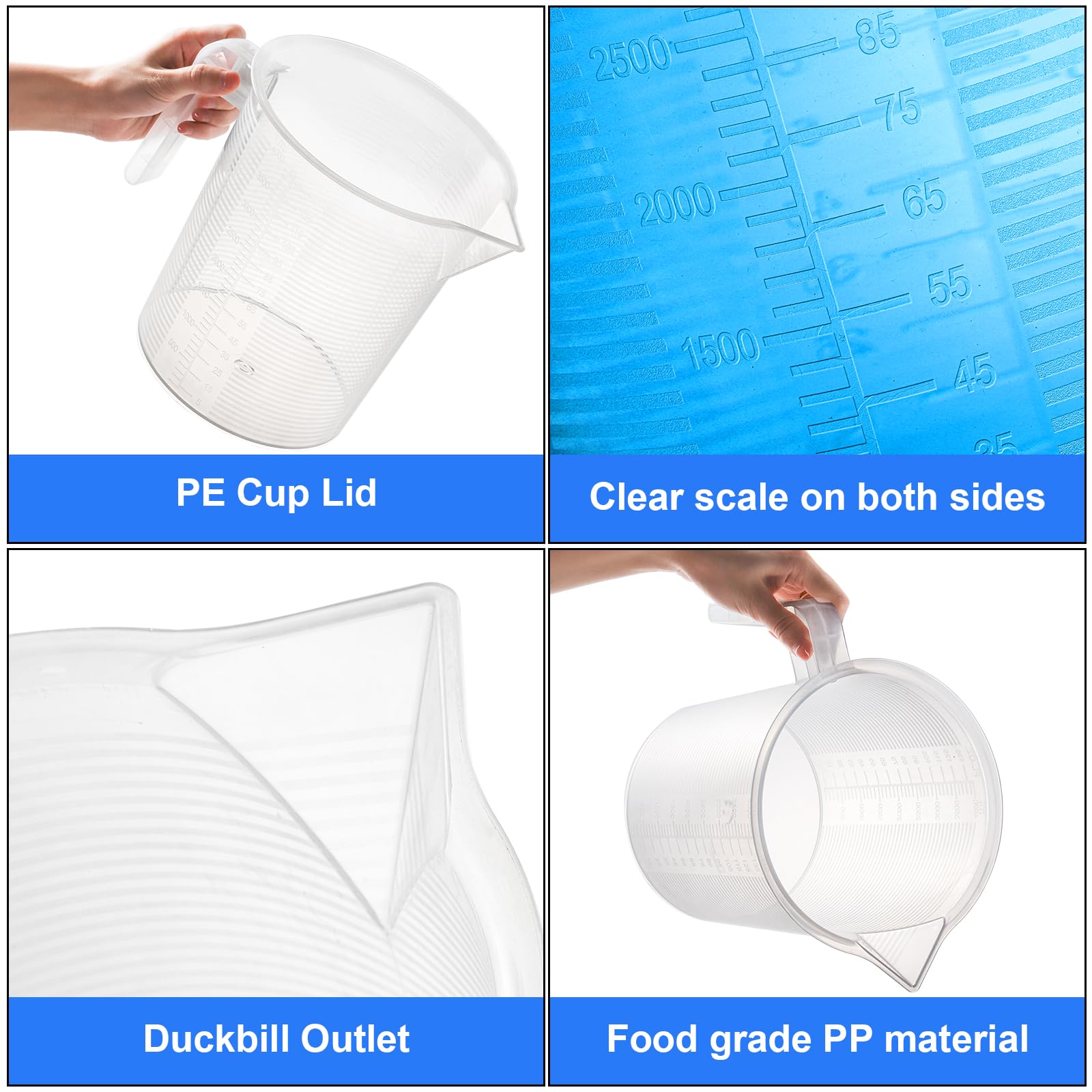 Mua WUWEOT 2 Pack 125oz Measure Pitcher, Large Plastic Mixing Pitcher ...