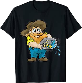 Amazon.com: YUKON GOLDMINER T-SHIRT | Mining Miner Gold Nugget Pan Gift ...