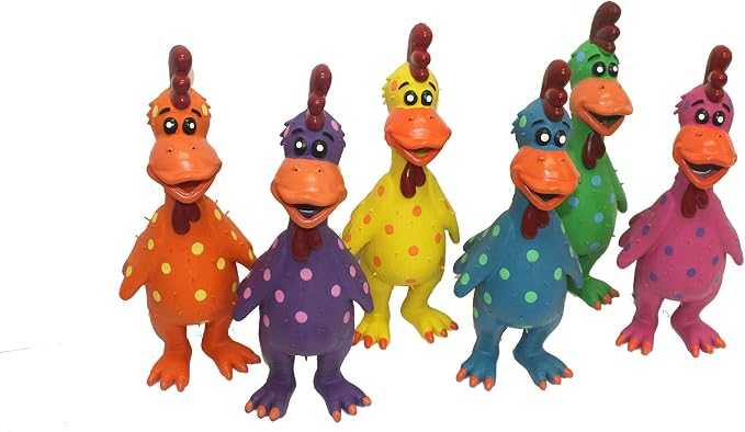 Multipet Latex Polka Dot Globken Chicken Dog Toy, 11.5-Inch, MP61001 ...