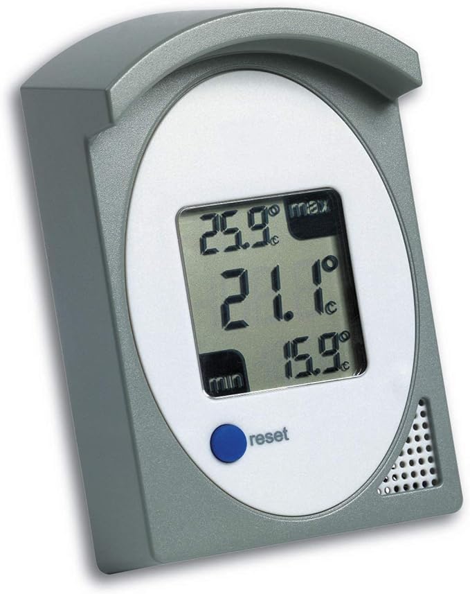 TFA Dostmann Digitales Thermometer, für innen oder außen, Höchst- und ...