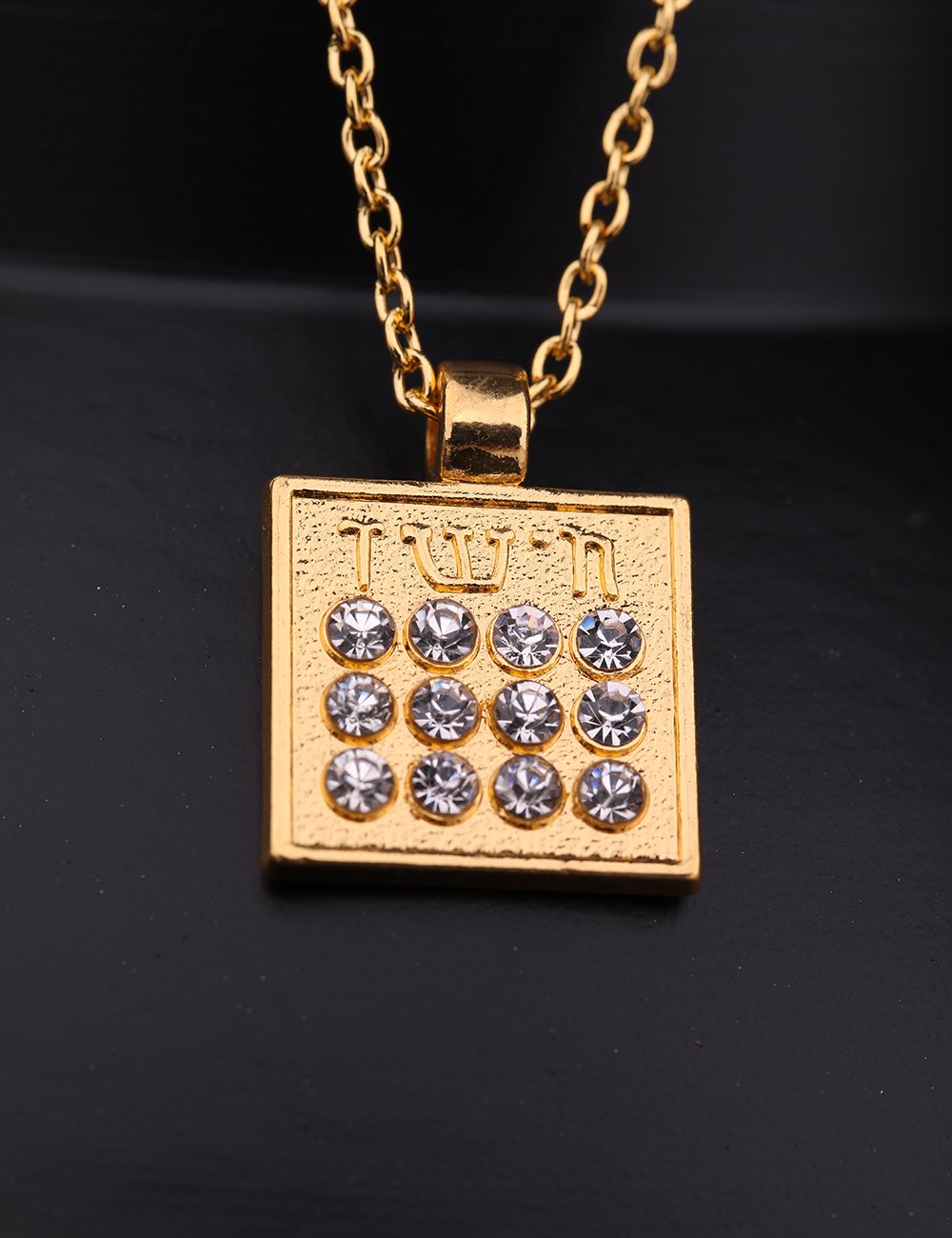 TEAMER Jewish 12 Tribes Of Israel Ephod Breastplate Pendant Necklace ...