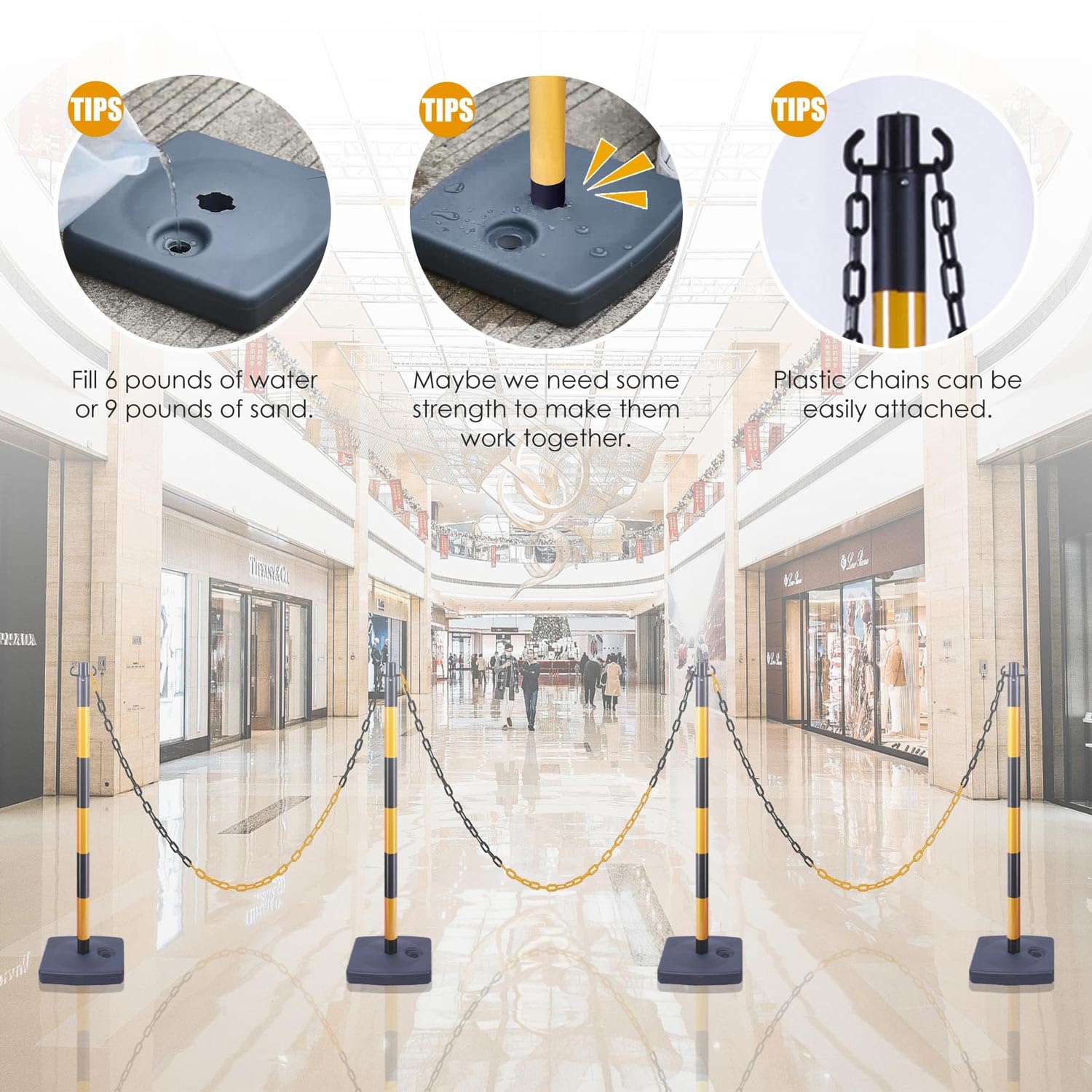 Mua OrangeStar 40" Delineator Post Cone with Plastic Filleable Base, 4 ...