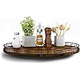 Amazon.com - Farmhouse Oak 18" Lazy Susan Turntable Organizer for Cabinet, Round Wooden Lazy ...