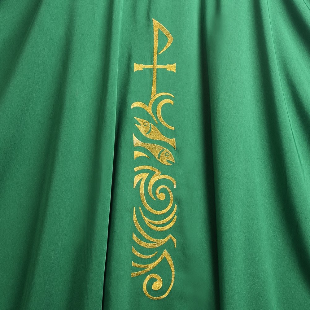 Mua BLESSUME Priest Chasuble Green Embroidered Catholic Church Robe ...