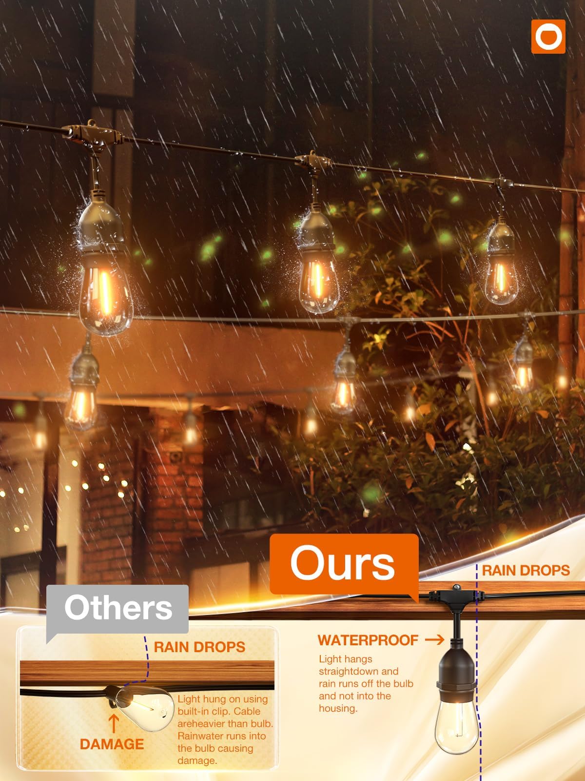 Mua addlon LED Outdoor String Lights 48FT with Edison Vintage ...