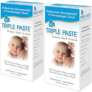 Amazon.com: Triple Paste Diaper Rash Cream, Hypoallergenic Medicated ...
